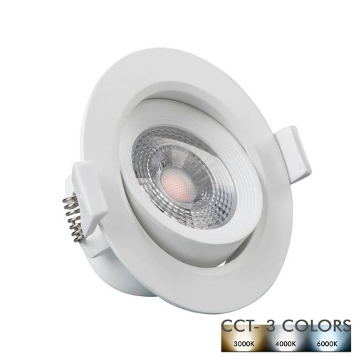 7W LED Downlight White Round - CCT